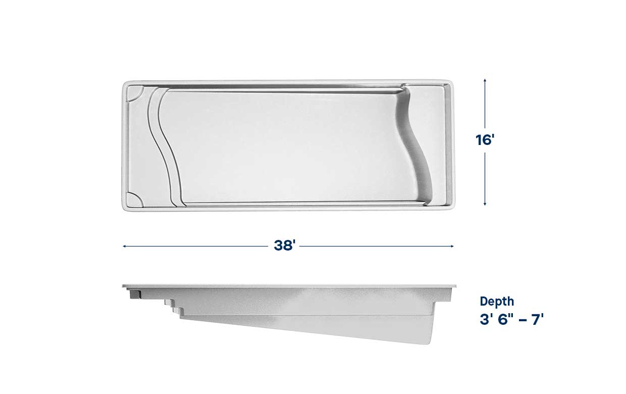 Barcelona 16' x 38' Model Pool | Latham Pool