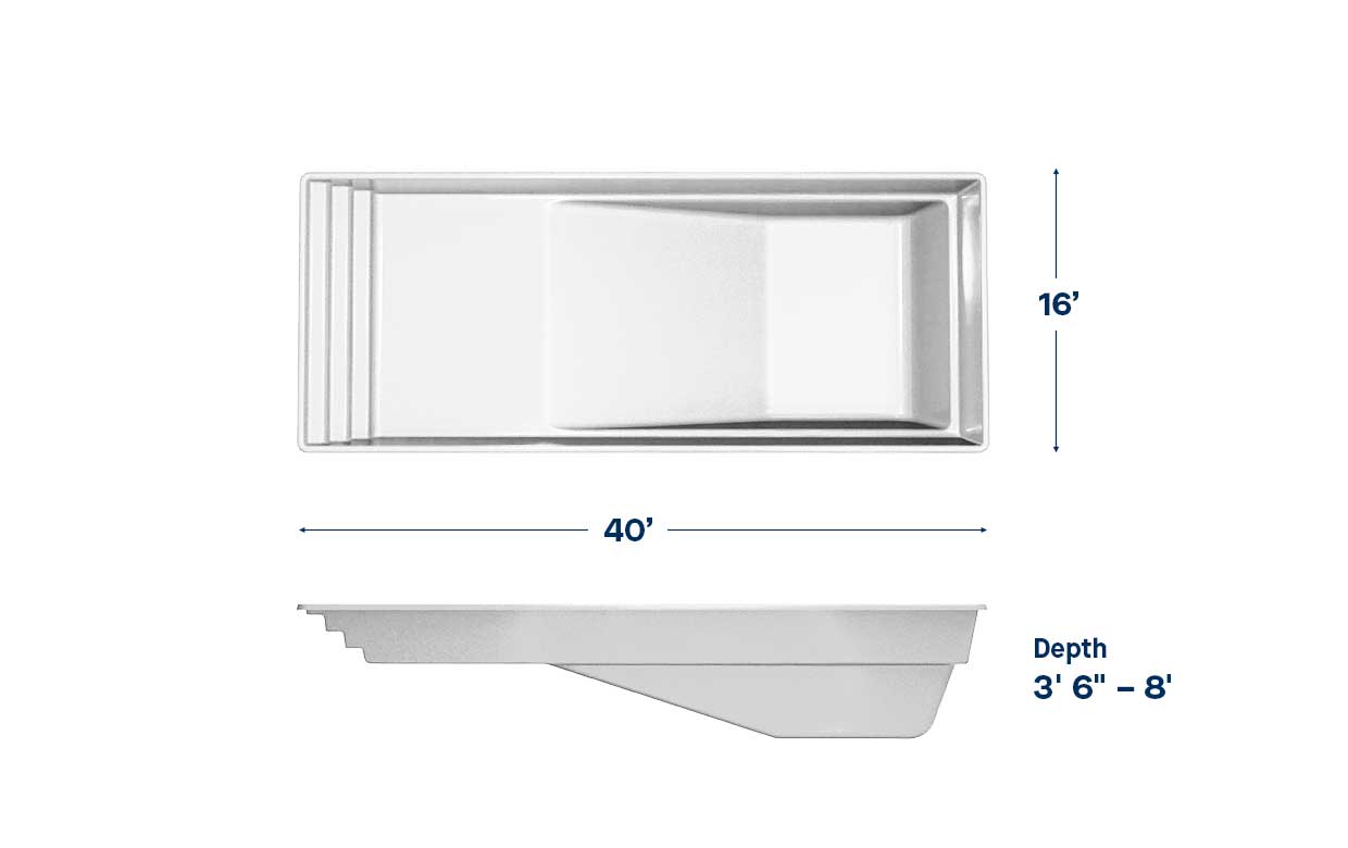 Monaco 16' x 40' Pool | Latham Pool