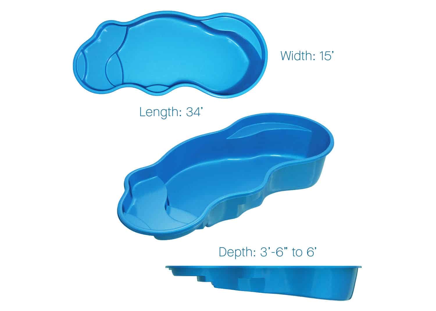 Fiji Pool 15' x 34' Model | Latham Pool