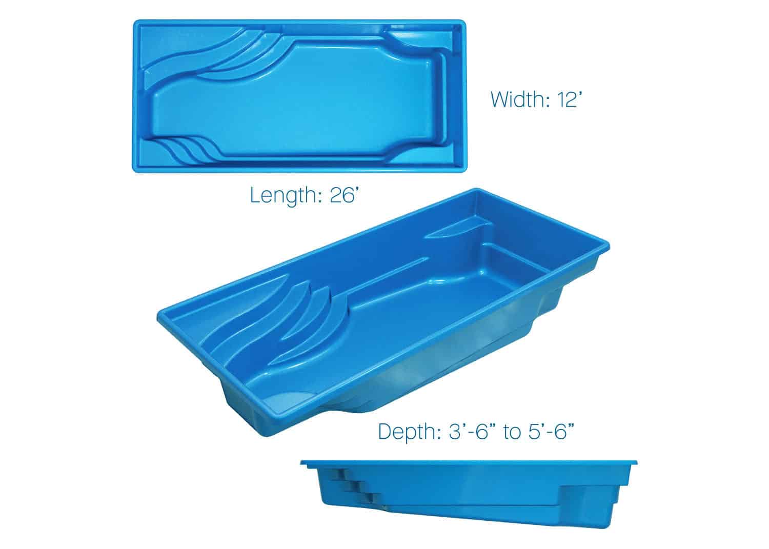 Olympia 12, 12' x 26' Model Pool | Latham Pool