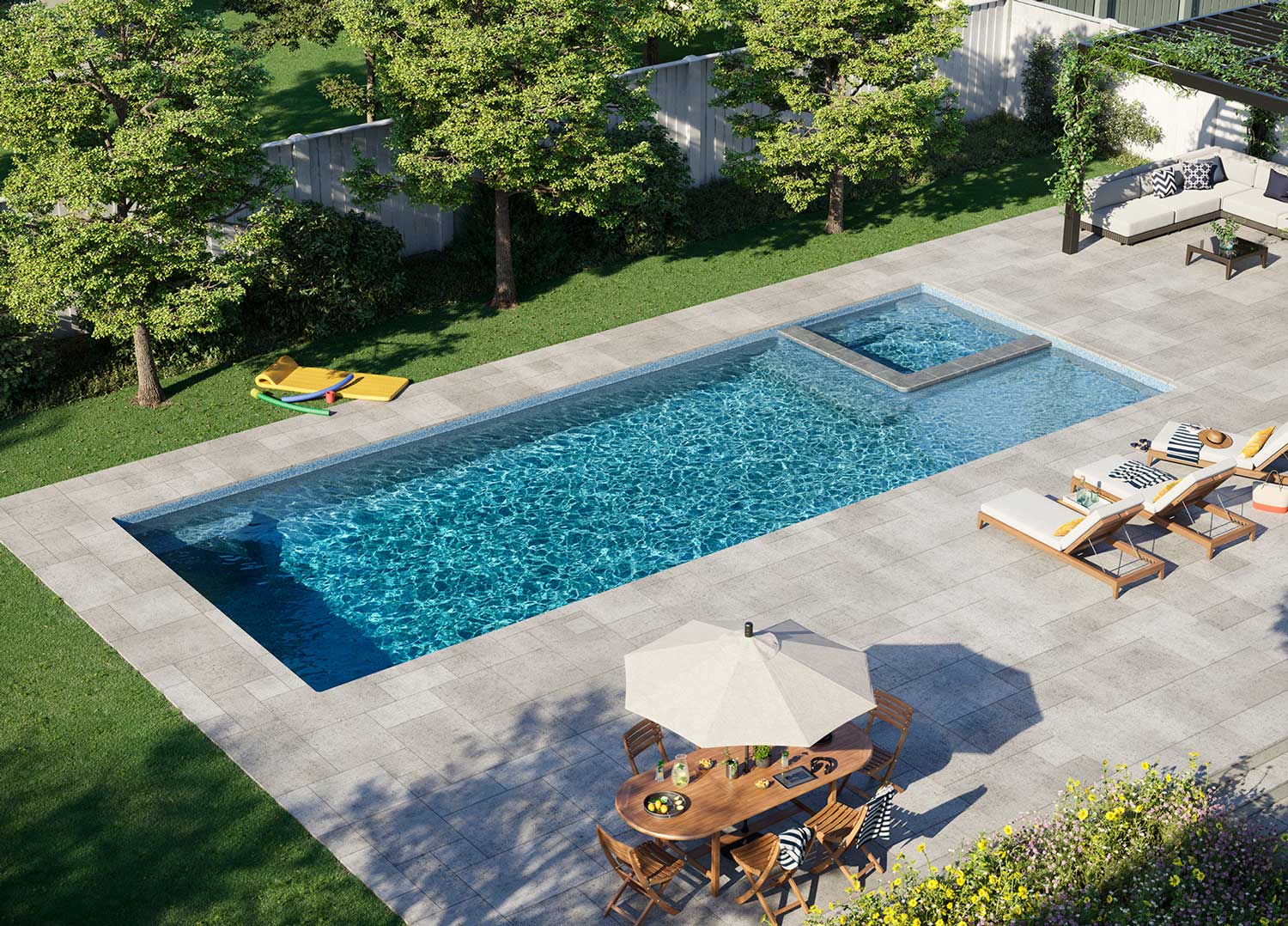 Astoria Fiberglass Pool Collection - Latham Pool
