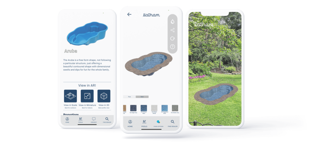 AR Visualizer App - Latham Pools - CA