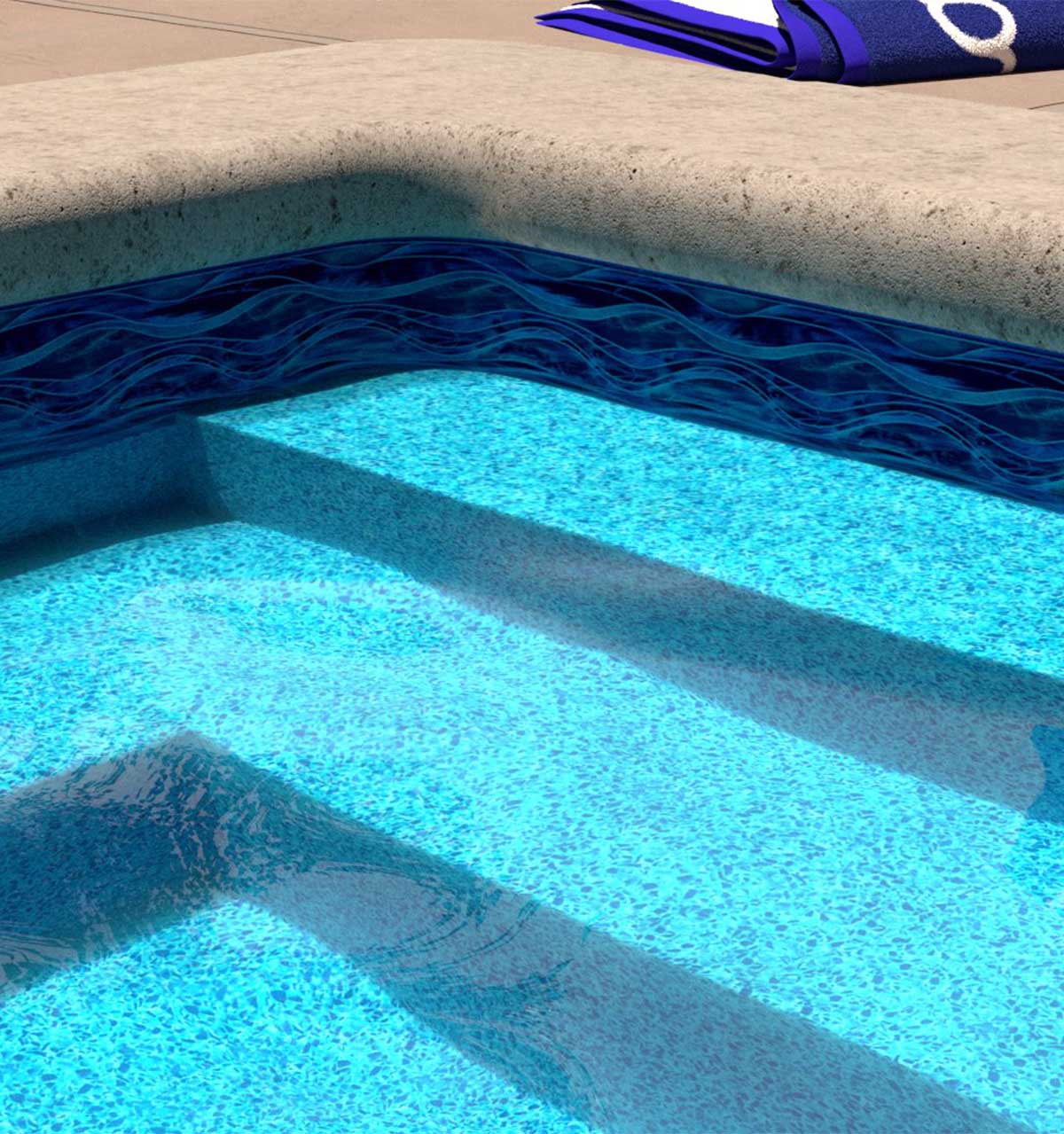 Island Wave / Terrazzo Caribbean - Latham Pools - CA