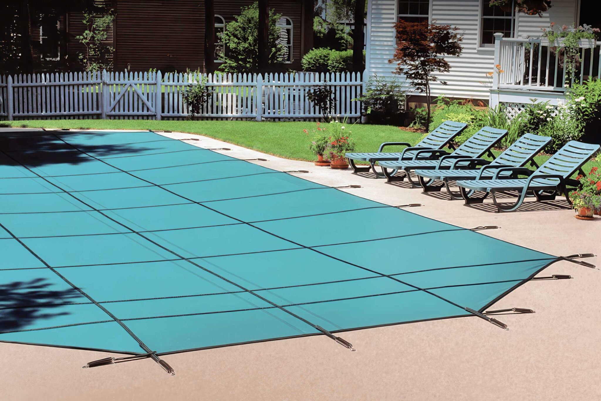 Solid & Mesh Winter Safety Covers - Latham Pools - CA